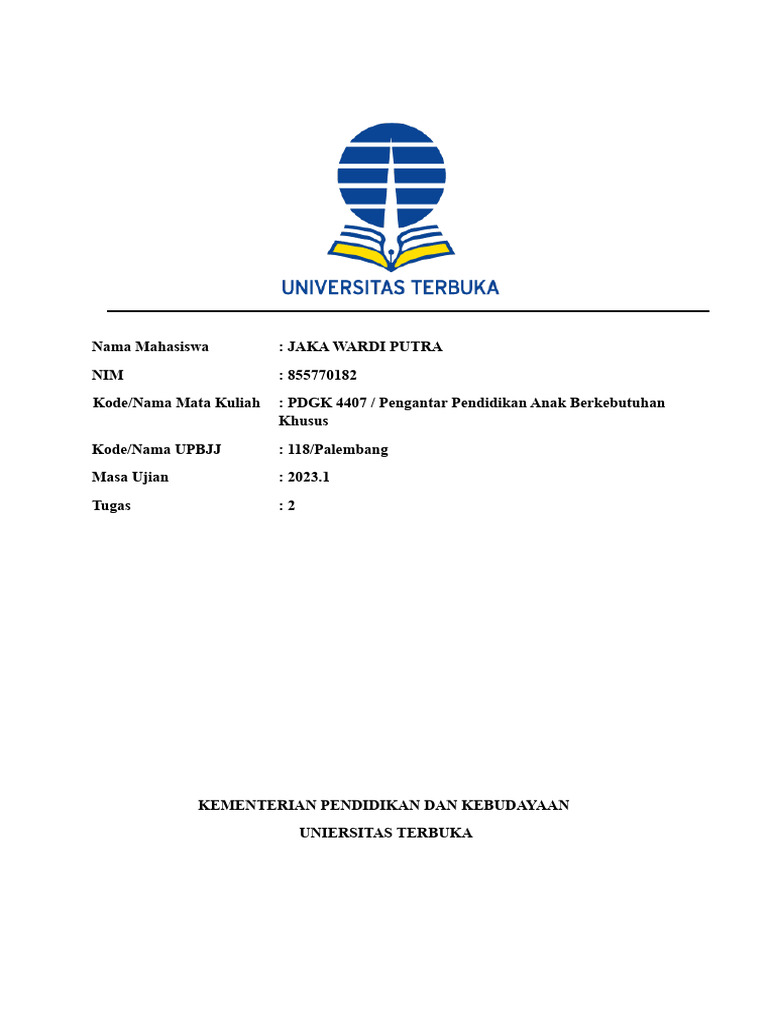 Tugas 2 PDGK 4407 | PDF