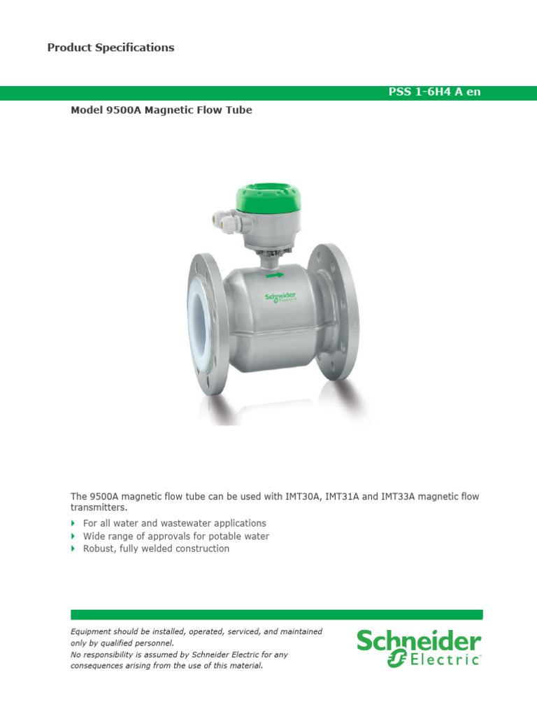 Sensor Flujo - Modelo 9500A | PDF | Pipe (Fluid Conveyance ...