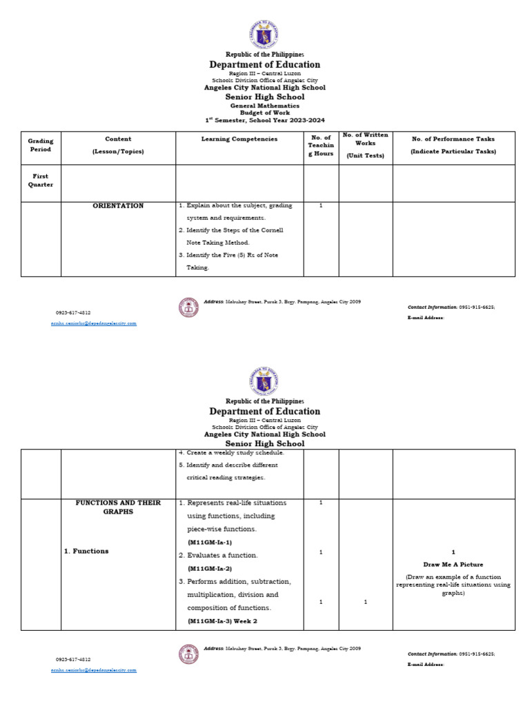 BOW General Mathematics | PDF | Function (Mathematics) | Exponential ...