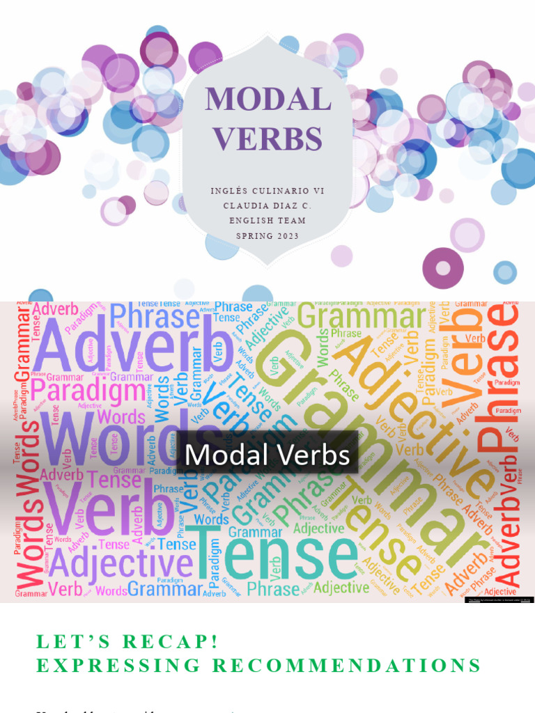 2 - Modal Verbs | PDF | Verb | Human Communication