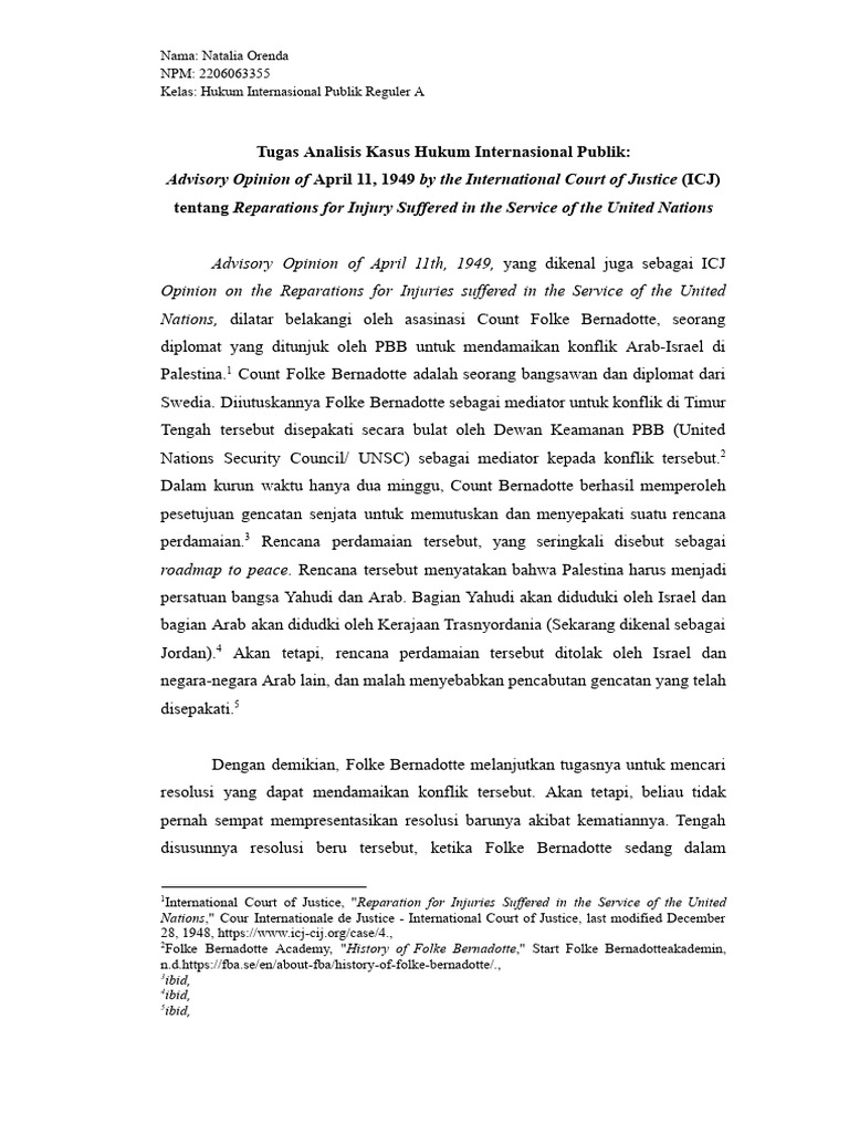 Tugas Analisis ICJ | PDF