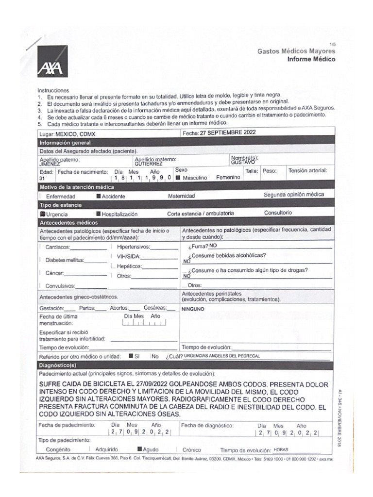 Datos Axa Reembolso | PDF | Póliza de seguros | Seguro