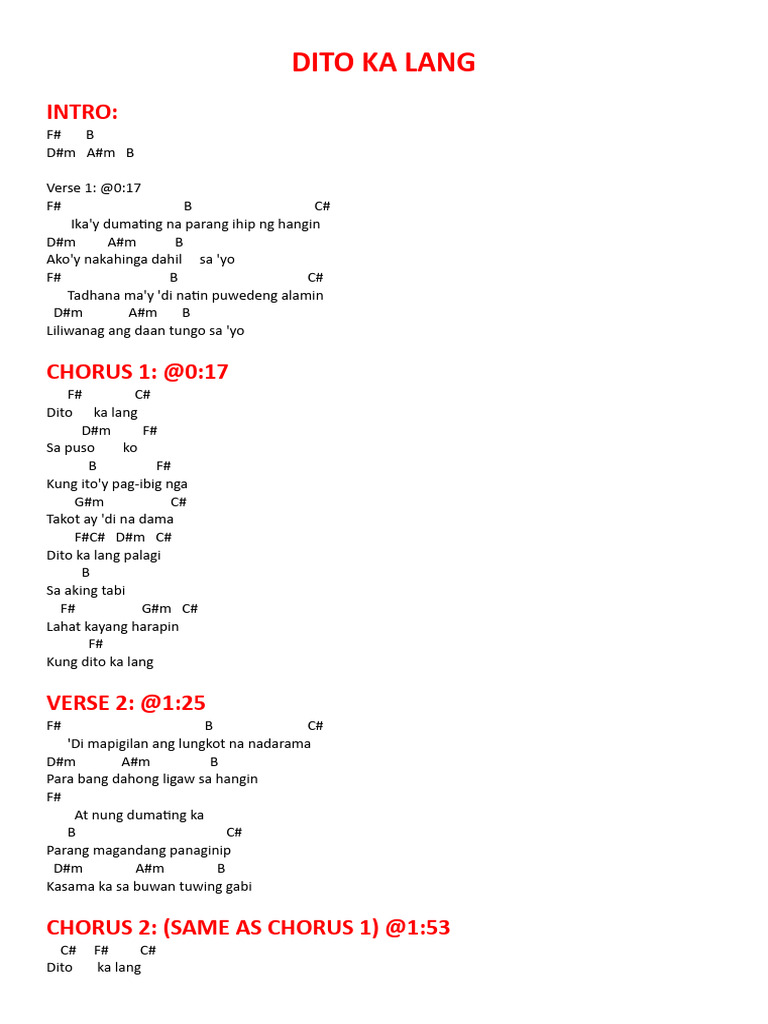 Dito Ka Lang | PDF