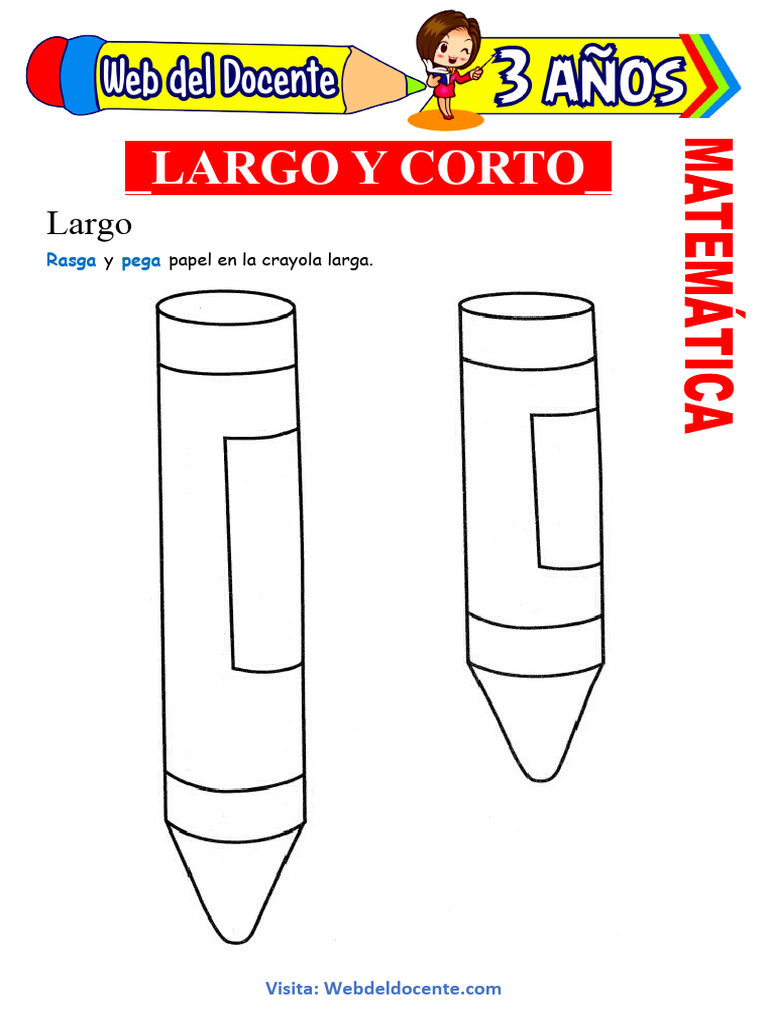 Noción de Largo y Corto Para Niños de 3 Años | PDF