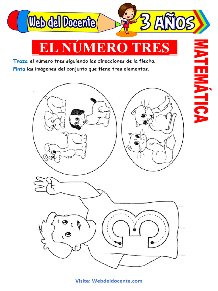 Actividades Del Número 3 para Niños de 3 Años | PDF