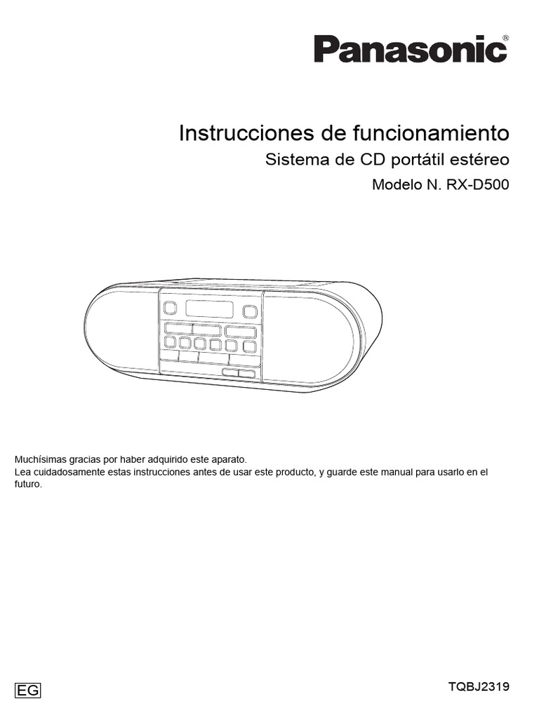 Panasonic_RX-D500 | PDF | Ingenieria Eléctrica | Disco compacto