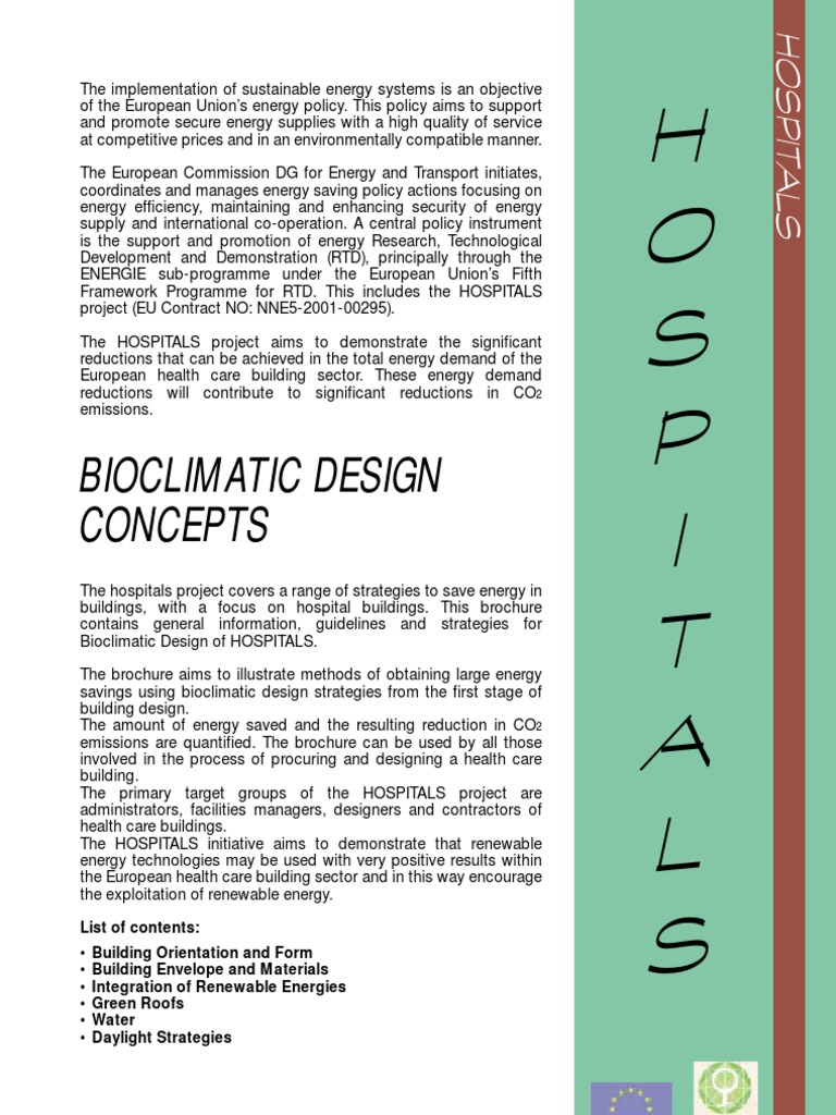Bioclimatic Design Concepts: H O S P I T A L S | PDF | Building ...