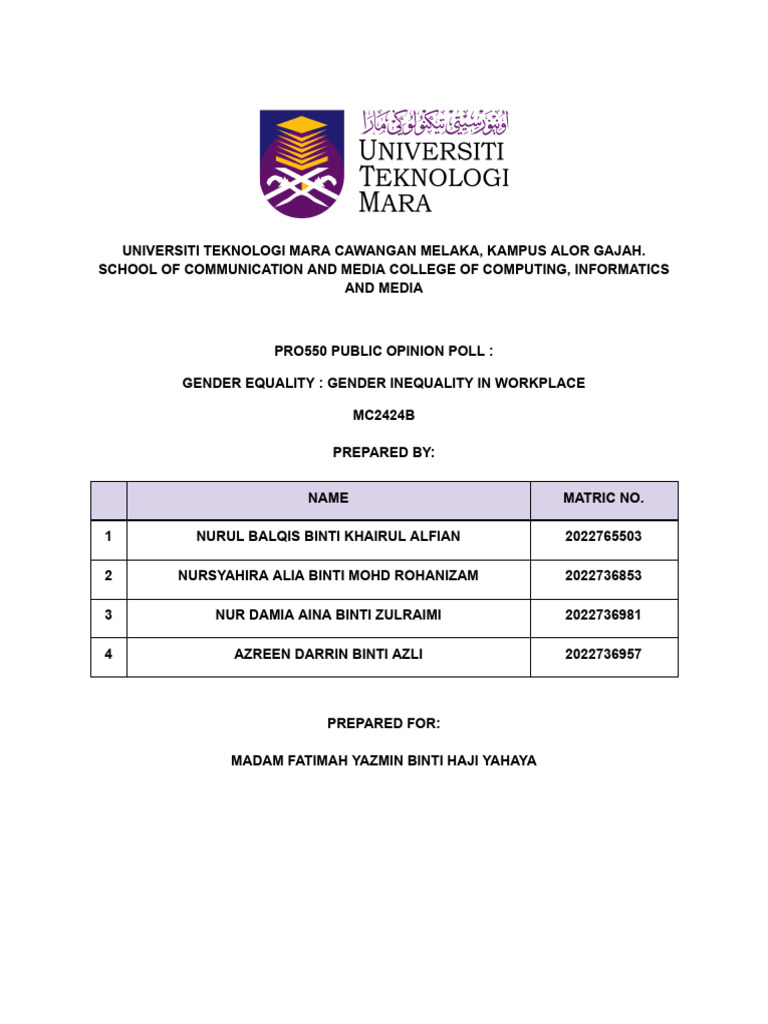 Public Opinion Poll | PDF | Gender | Gender Studies