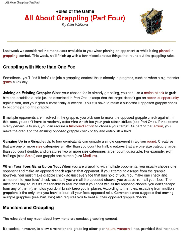 dnd_rg_20050322a | PDF | Grappling | Dungeons & Dragons