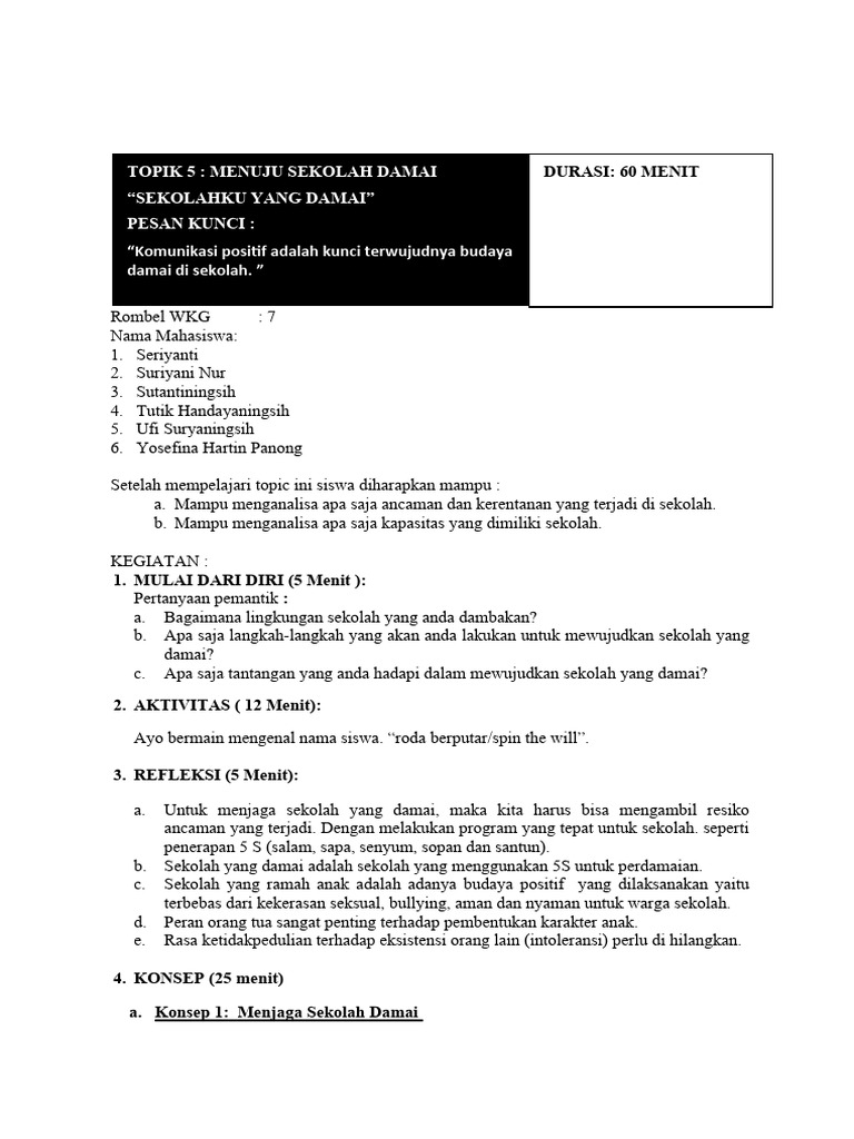 Lembar Kerja Topik 5 | PDF | Karier & Perkembangan | Kesehatan Holistik