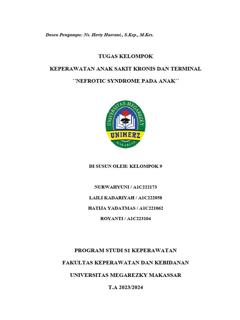 NEFROTIC SYNDROME. KLP 9 Ns - Herty | PDF | Sains & Matematika