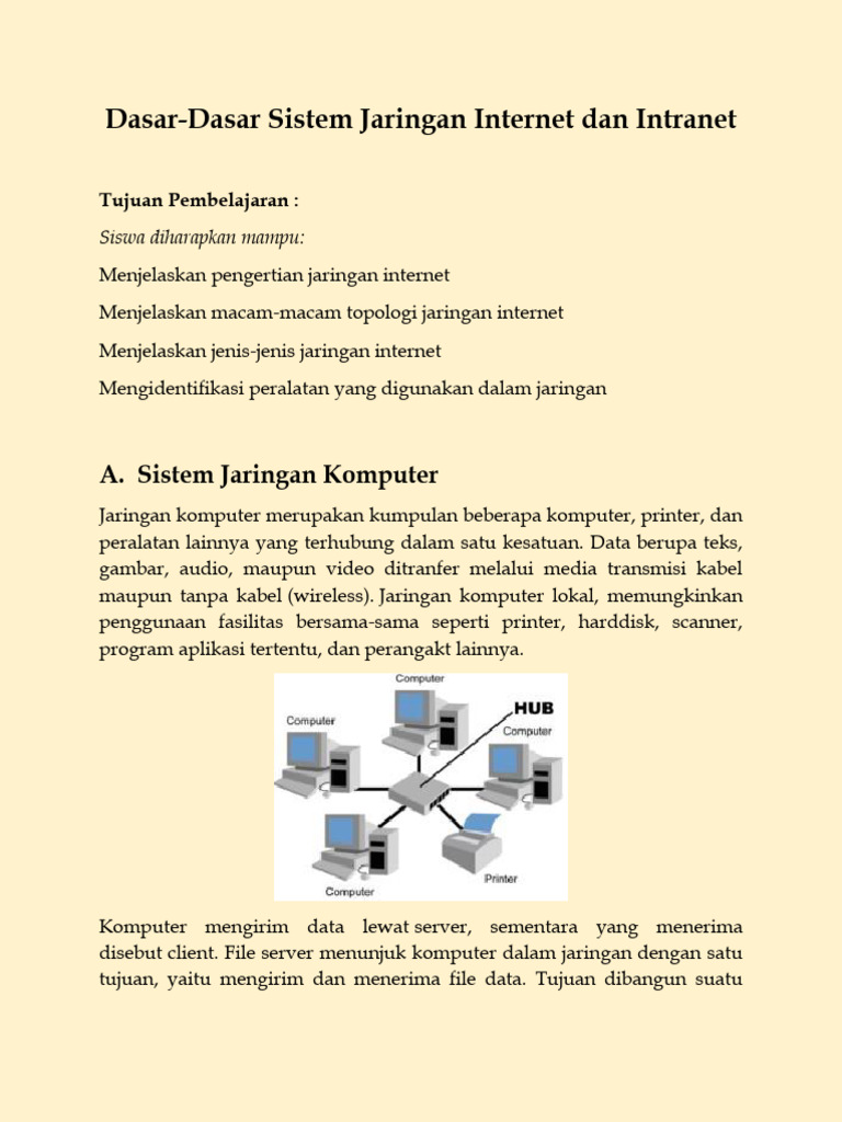 Dasar Dasar Jaringan | PDF