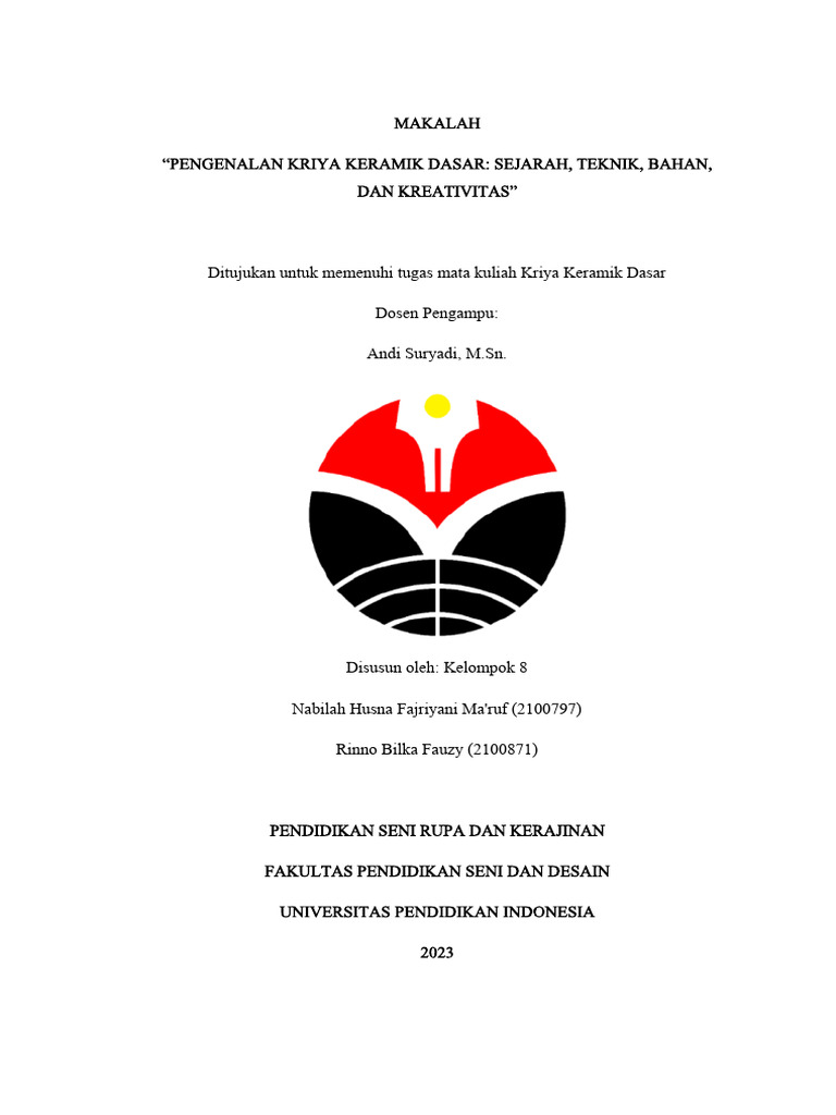 Kel 8 - Makalah Kriya Keramik (Revisi) | PDF | Ilmu Sosial | Sains & Matematika