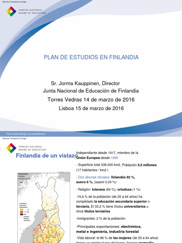 Currículo Nacional en Educación Finlandesa | PDF | Plan de estudios ...