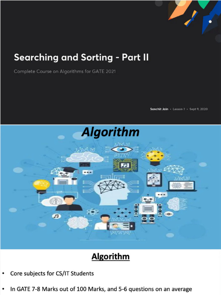 Lesson 07-Searching and Sorting - Part II | PDF Lesson 07-Searching and Sorting - Part II | PDF