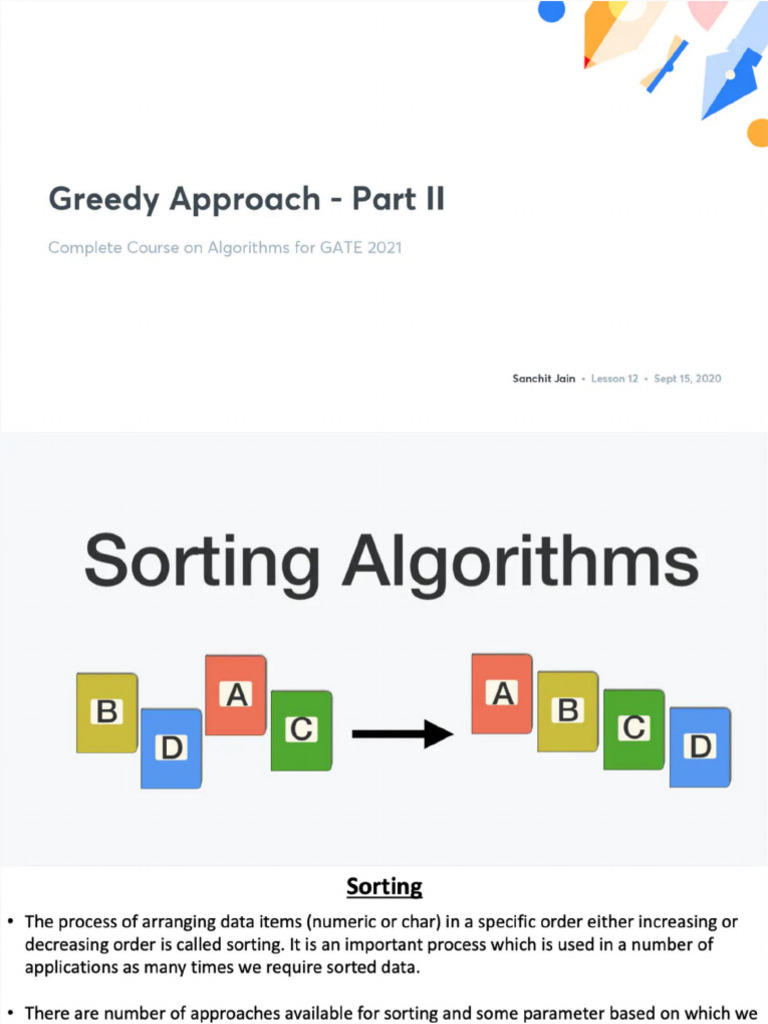 Lesson 11-Greedy Approach - Part II | PDF