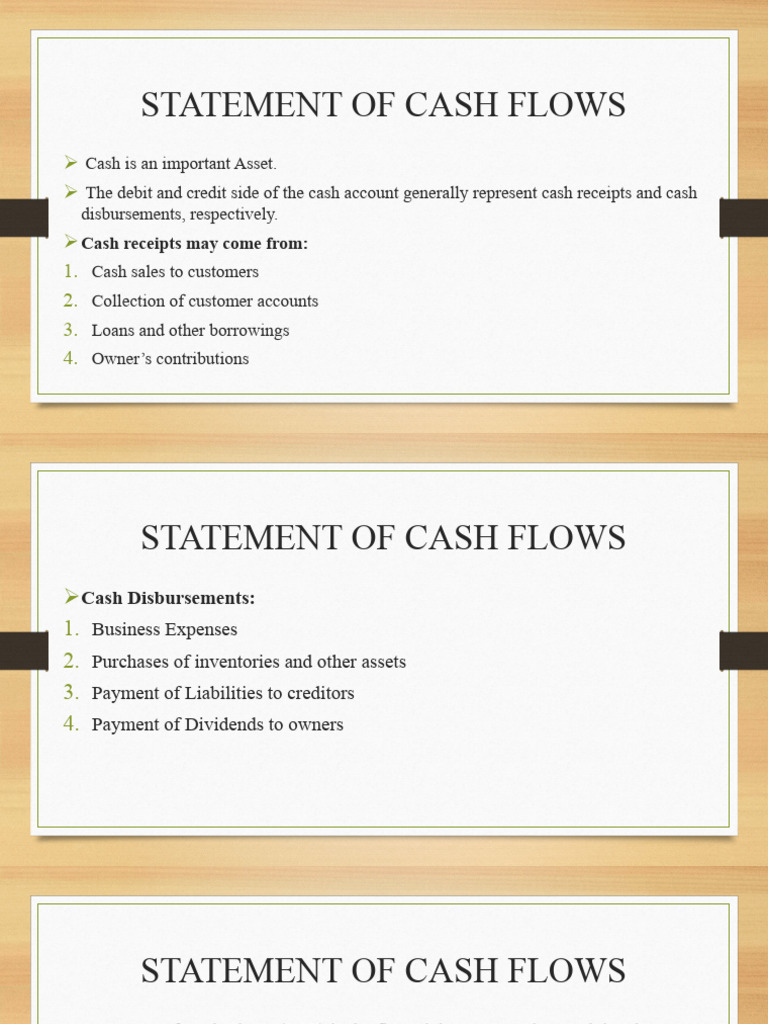 Statement of Cash Flows | PDF | Debits And Credits | Cash Flow Statement