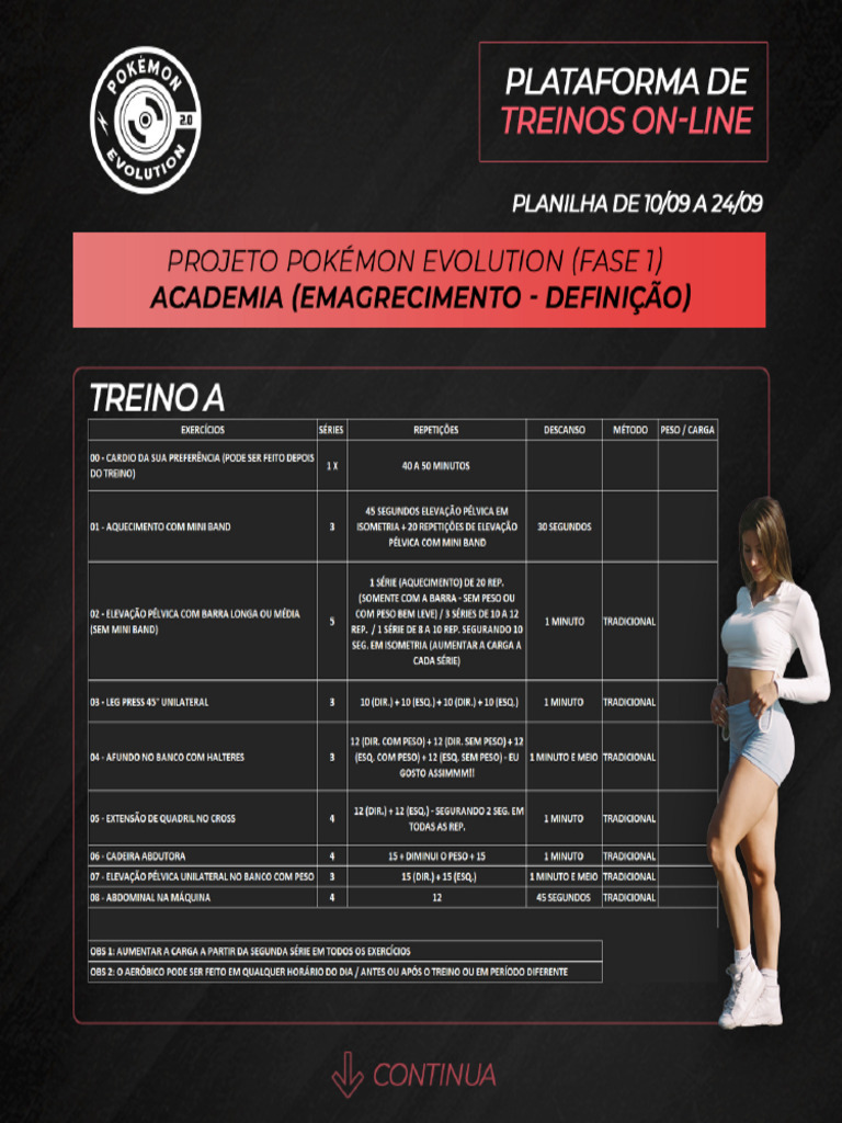 Projeto Pokémon Evolution 2.0 (Fase 1) Academia (Emagrecimento ...