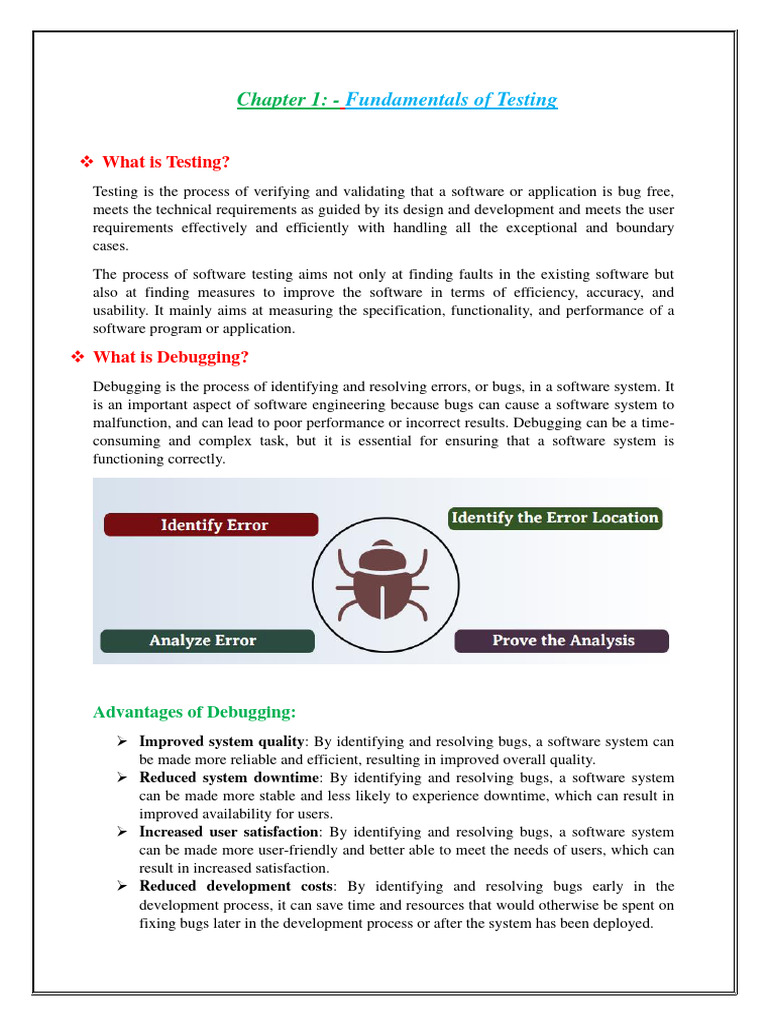 Fundamentals of Testing | Download Free PDF | Software Testing ...