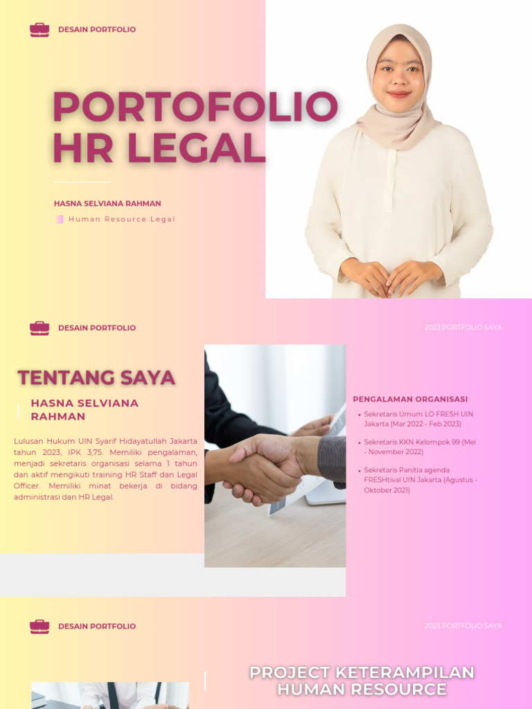 Portofolio Hasna Selviana Rahman For Human Resource Role | PDF | Bisnis
