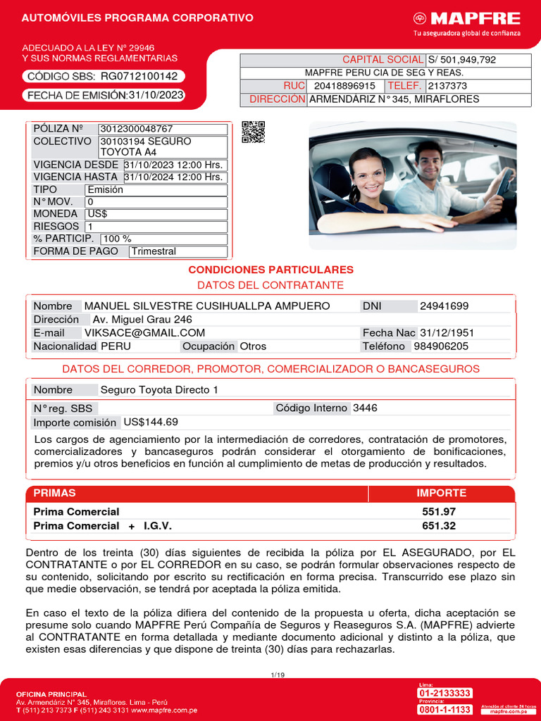 POLIZA | Descargar gratis PDF | Póliza de seguros | Seguro