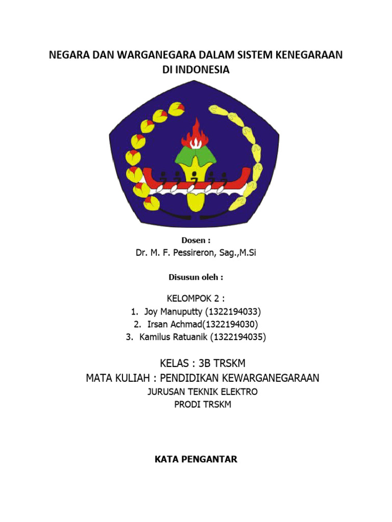 Negara Dan Warganegara Dalam Sistem Kenegaraan Di Indonesia | PDF
