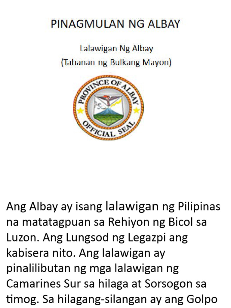 Pinagmulan NG Albay | PDF