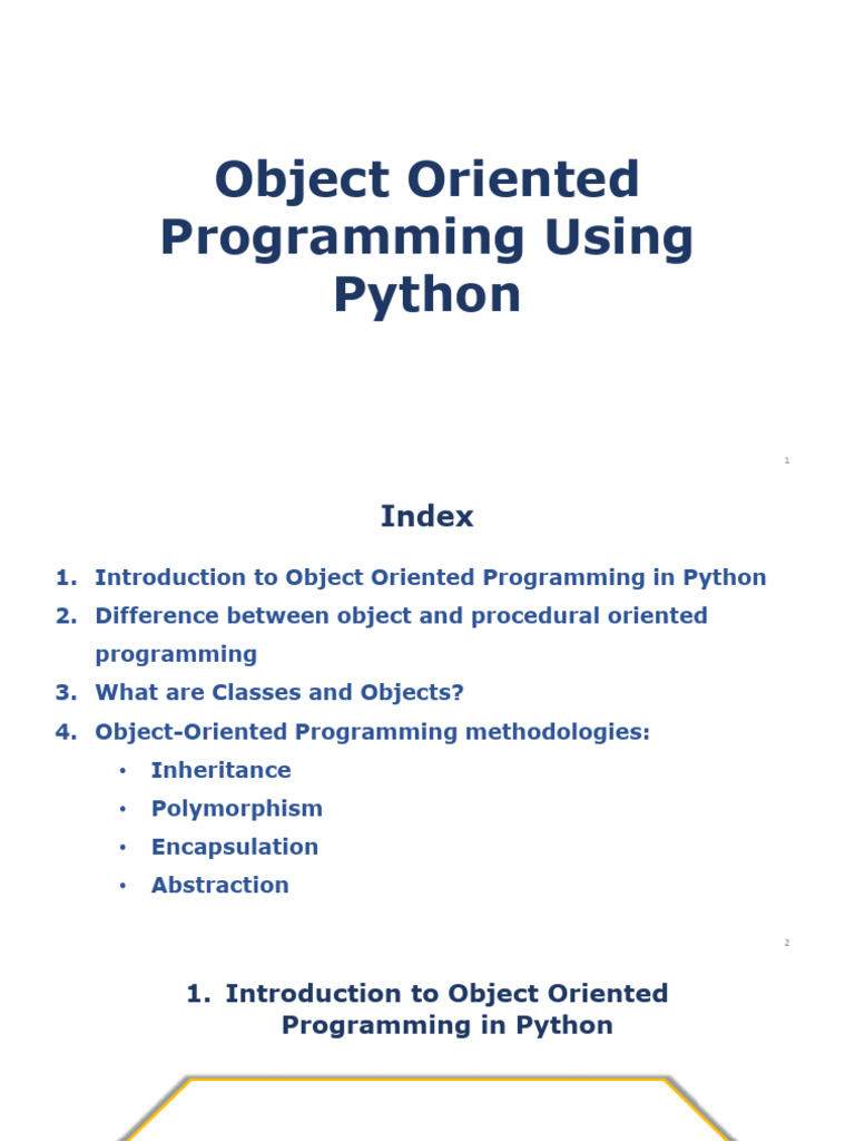 Object Oriented Programming Using Python | PDF | Object Oriented Programming | Class (Computer ...