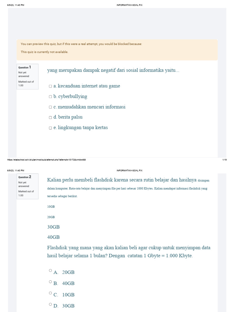 Informatika Soal Fix | PDF