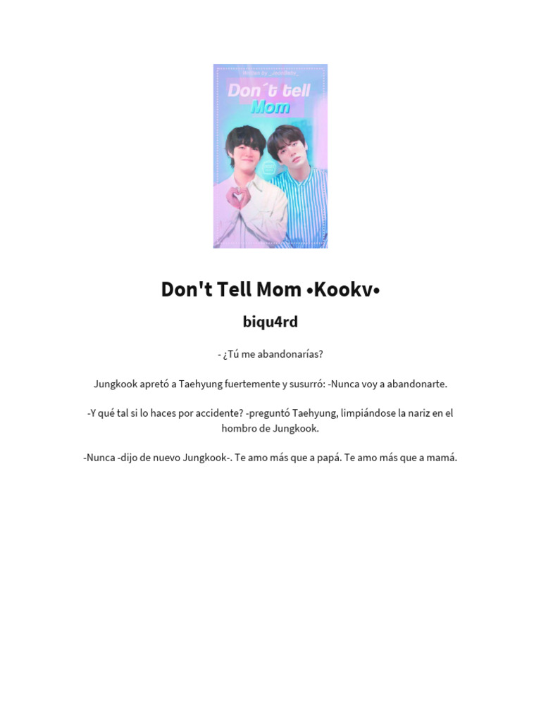 Don't Tell Mom - JJK KTH | PDF