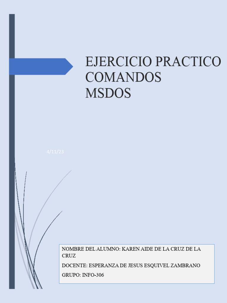 Ejercicio de Los Comandos Msdos 1 | PDF | Interfaz de línea de comando ...