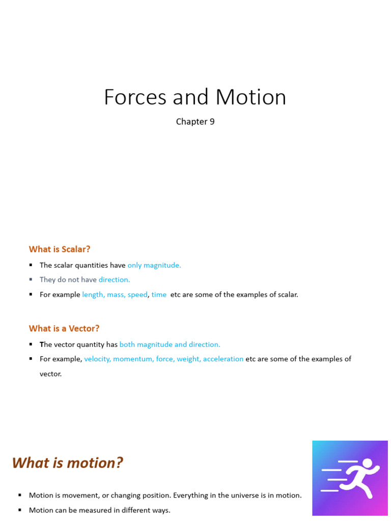 Chapter 9 - Forces and Motion | PDF | Weight | Acceleration