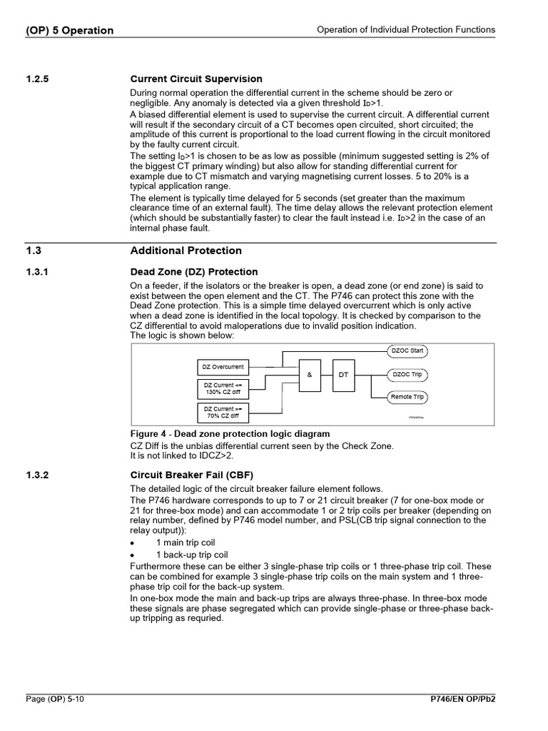 Current Circuit Supervision & Protection Functions | PDF | Relay ...
