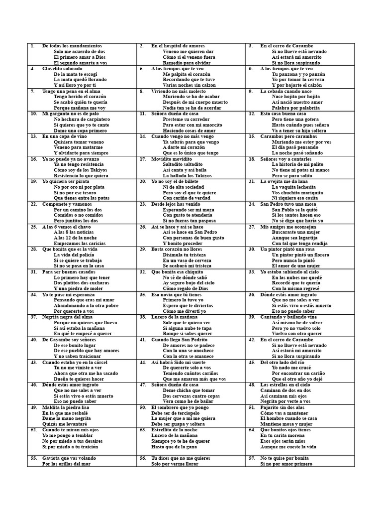 Coplas para Cánticos de San Pedro | PDF