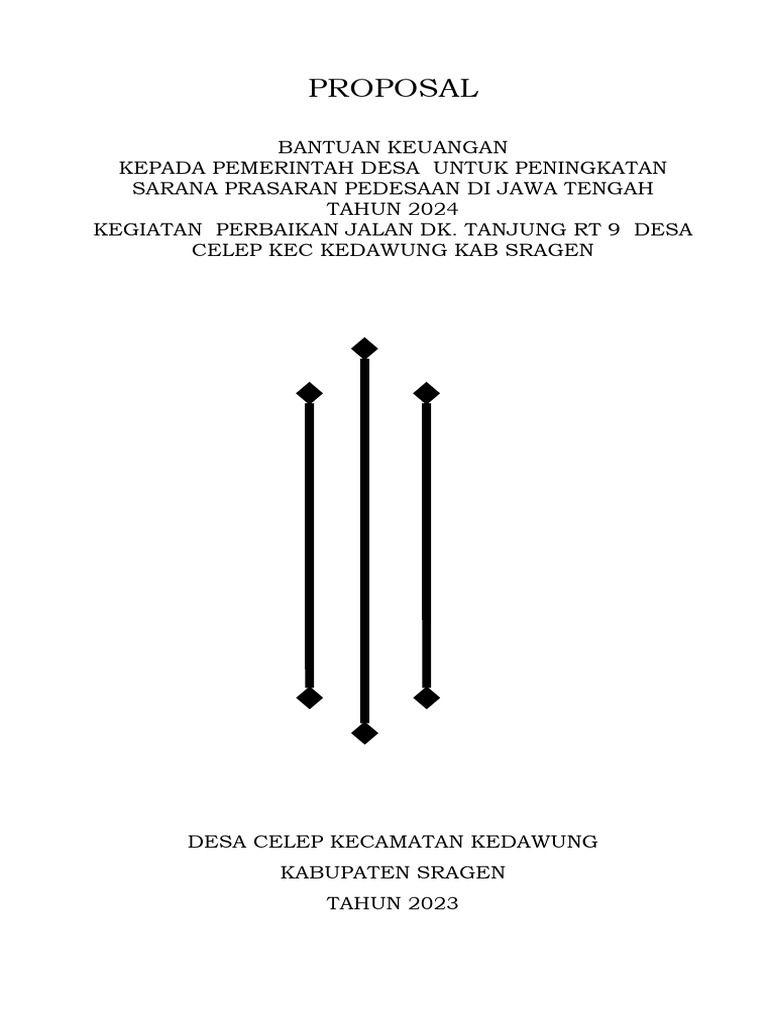 PROPOSAL PROVINSI 2024 Perbaikan Jalan Tanjung RT 9 | PDF