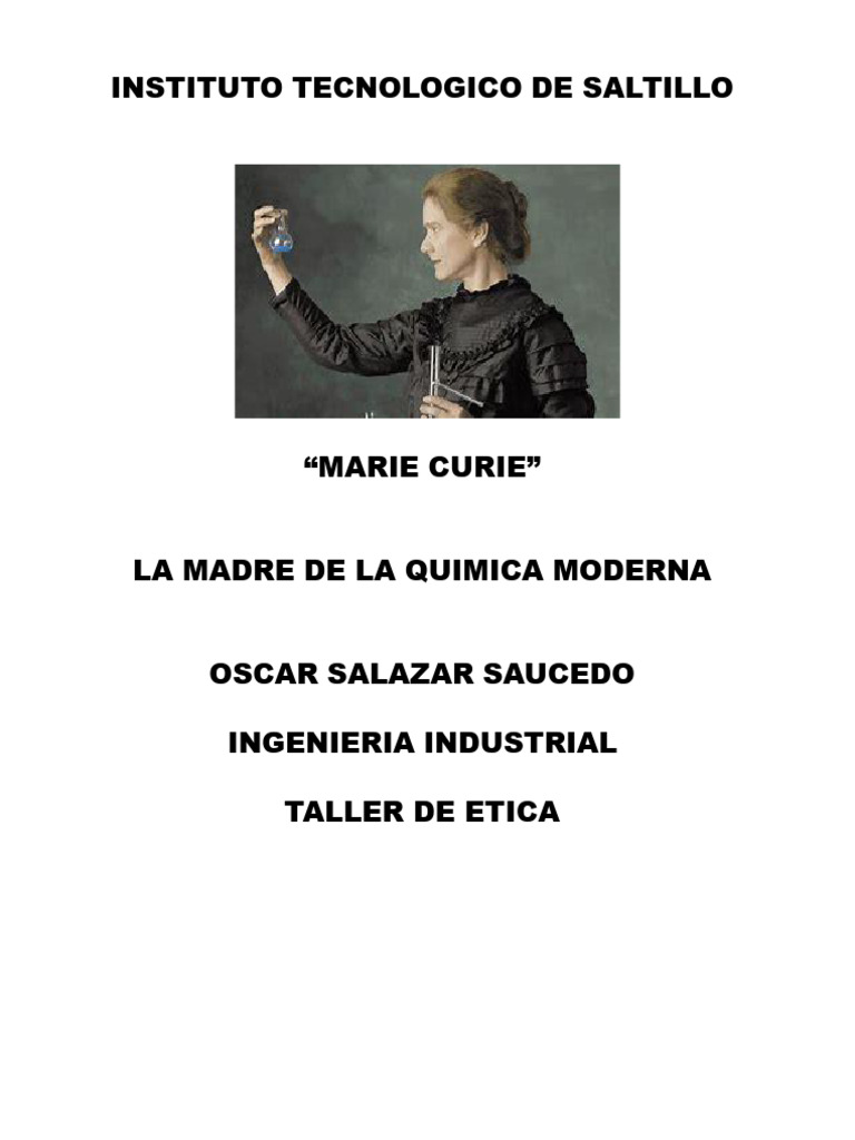 Marie Curie: Pionera de la Ciencia y Feminismo | PDF | Marie Curie