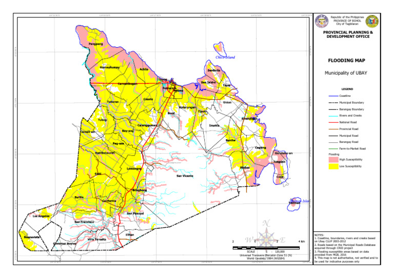 Ubay Flooding Susceptibility Map | PDF | Geographical Technology ...