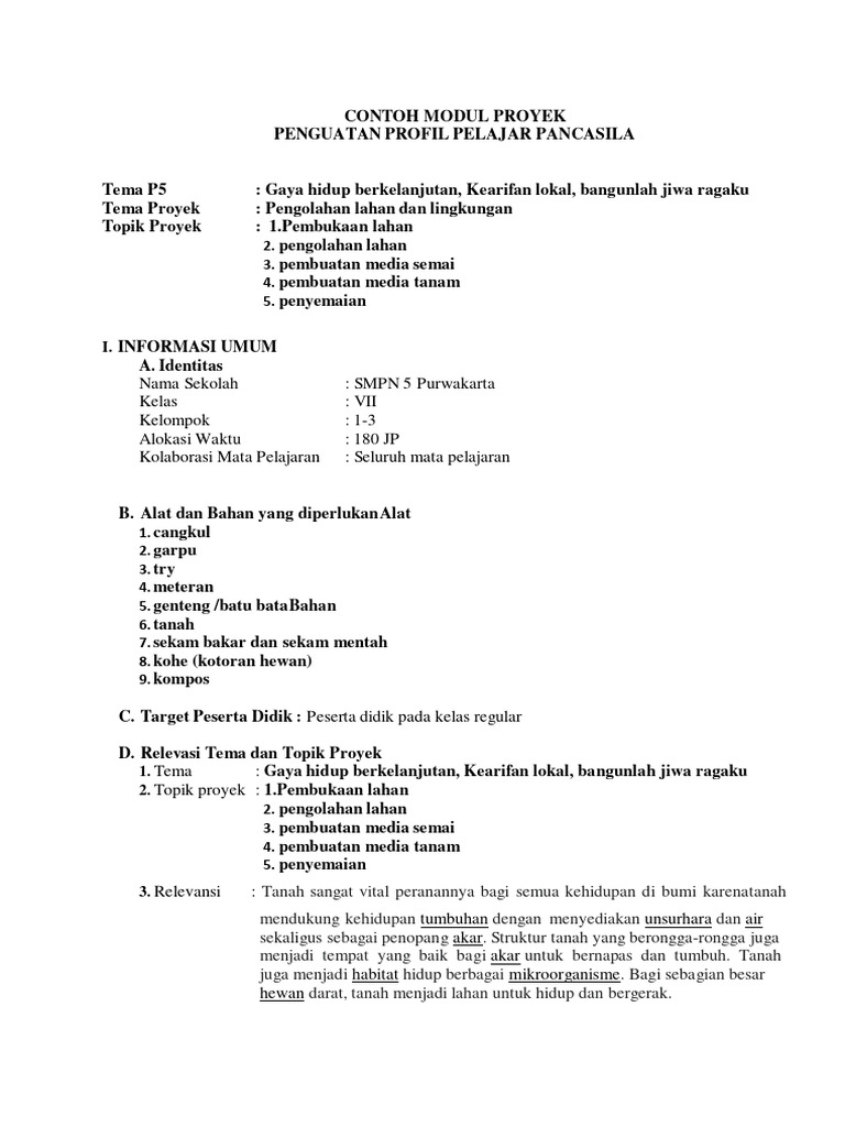 Modul Proyek P5 Pdf