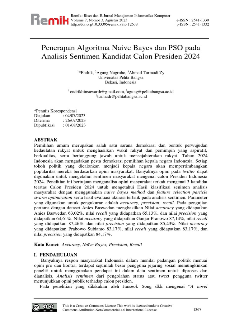 10penerapan Algoritma Naive Bayes Dan PSO Pada | PDF 10penerapan Algoritma Naive Bayes Dan PSO Pada | PDF