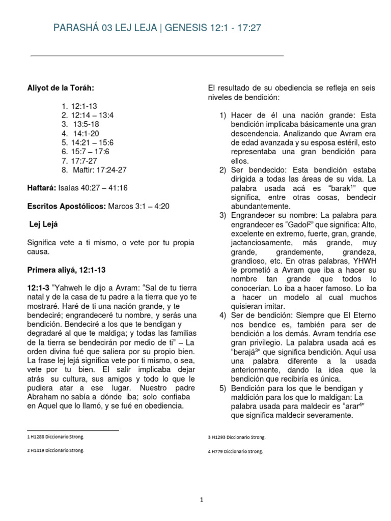 03 Parash Lej Leja - 093300 | PDF | Tetragrammaton | Bendición