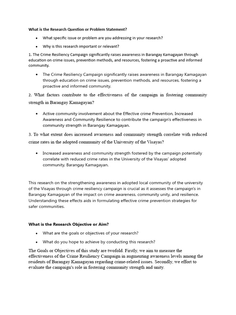 Thesis Question | PDF