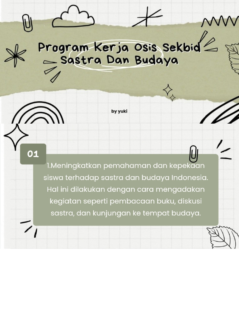 Proker Sekbid Sastra Dan Budaya | PDF