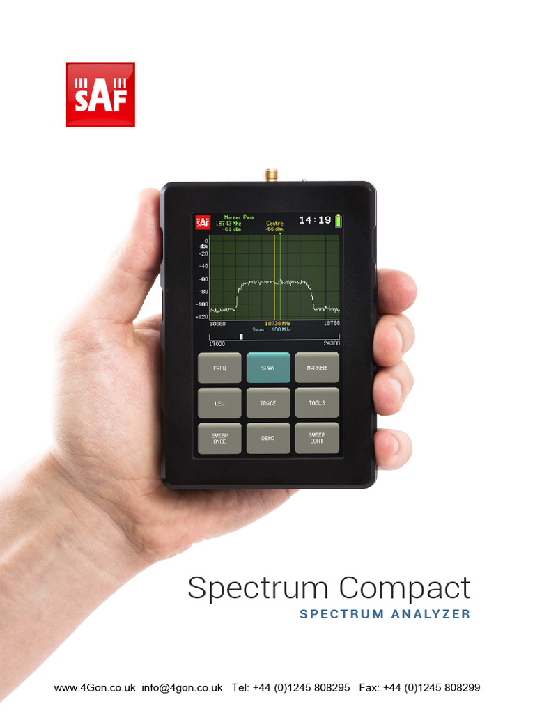 SAF Tehnika Spectrum Analyzer Brochure | PDF | Microwave | Battery Charger