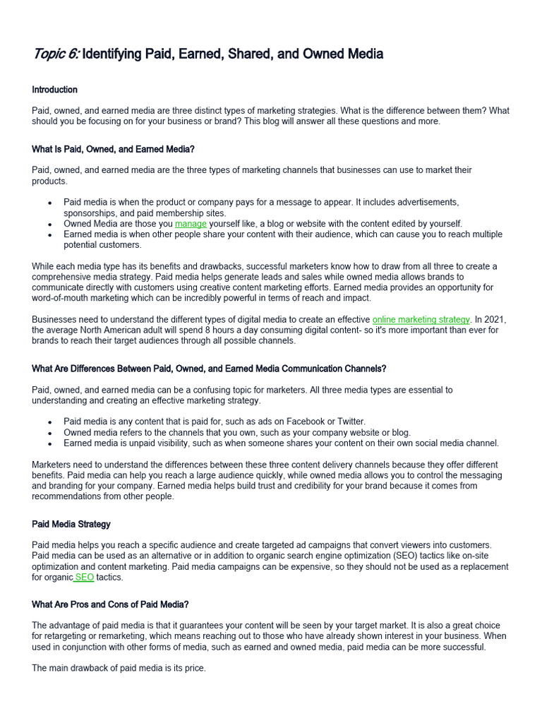 DigiMark HandOuts Topic 6 & 7 | PDF | Advertising | Popular Culture ...