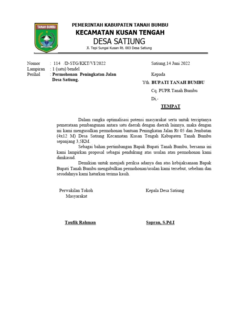 Proposal Peningkatan Jalan | PDF