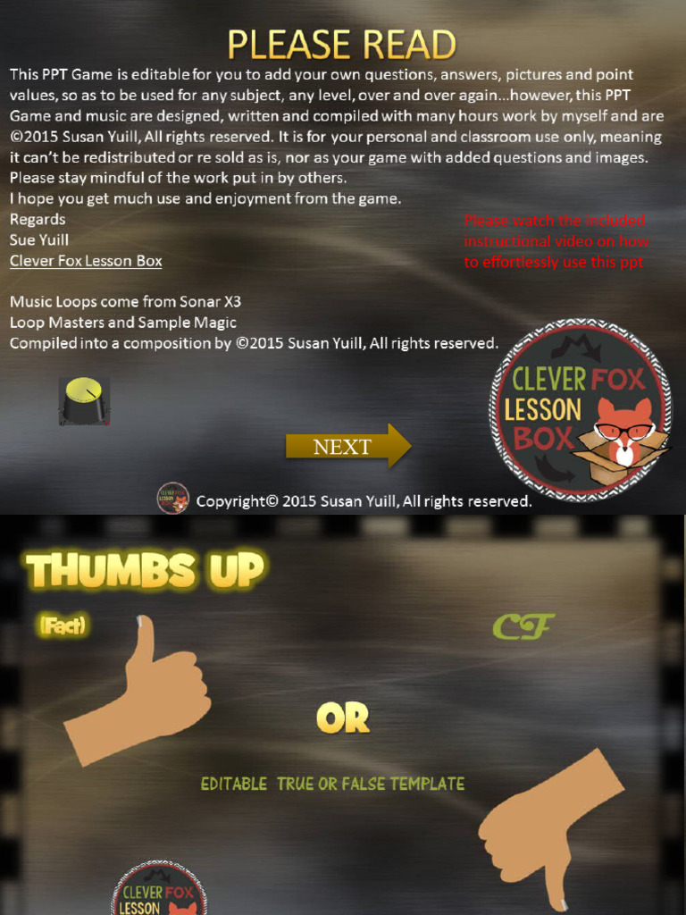 Thumbs Up or Thumbs Down NEW | PDF | Microsoft Power Point