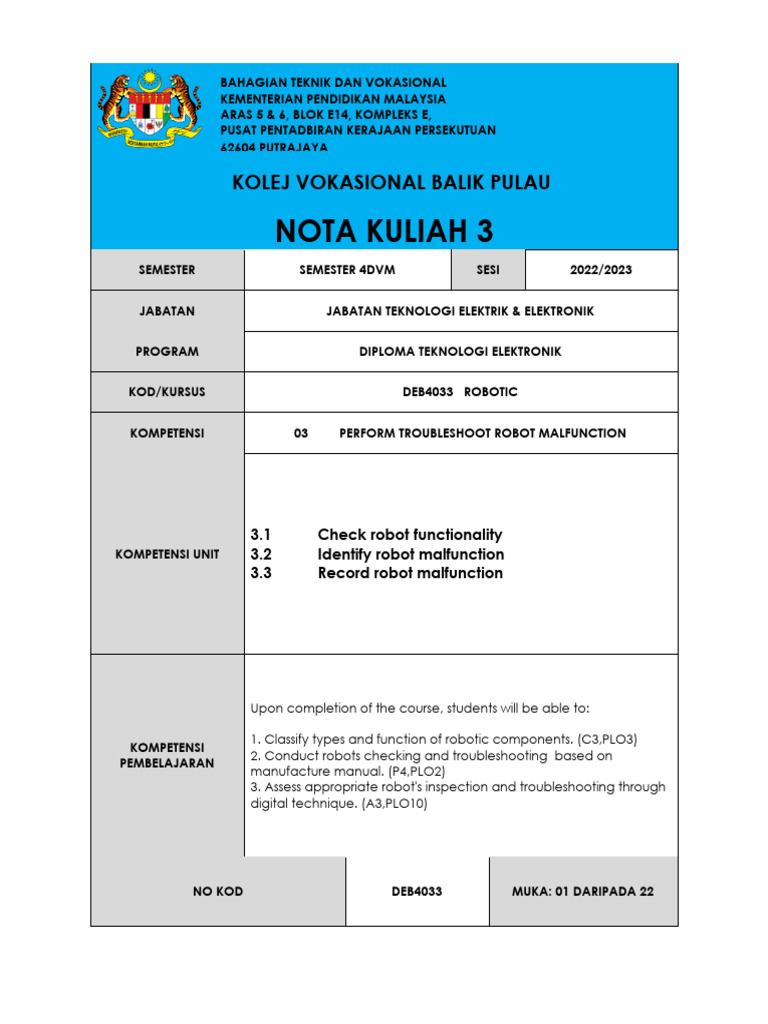 Nota Kuliah Bab 3 | PDF | Teknologi & Rekayasa