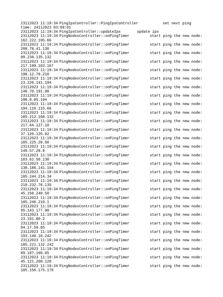 Ping Log | PDF | Network Architecture | Computer Networking