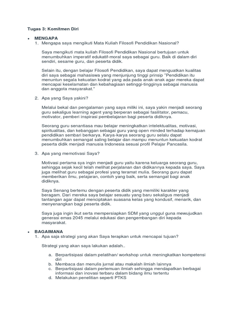 Tugas 3 Azizah SA PPG PGSD A | PDF | Pengembangan Diri