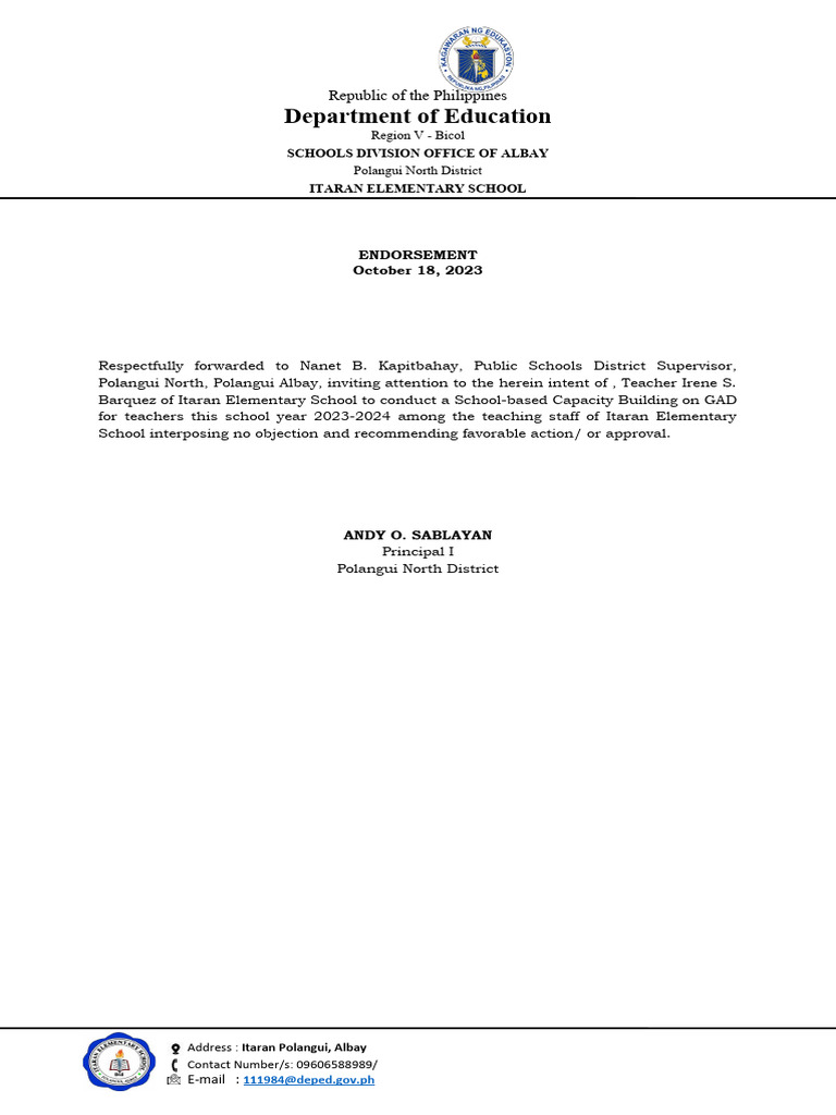 SLAC Proposal GAD Activity | Download Free PDF | Gender And Development | Teachers